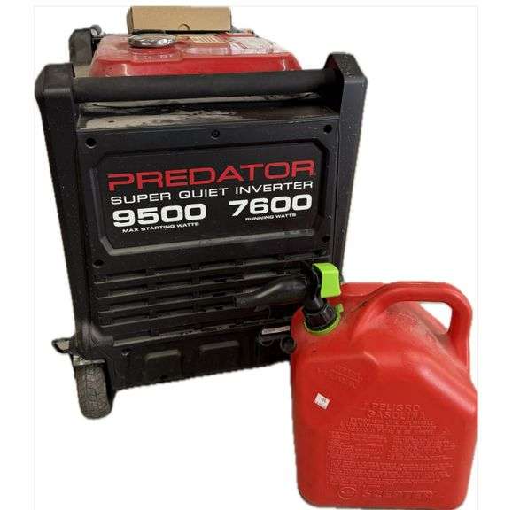 PREDATOR 9500 Super Quiet Inverter Generator & Gas Can - Business ...