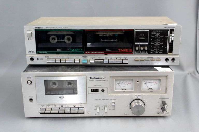 Vintage Technics M7 stereo cassette deck -and- Sharp stereo cassette ...
