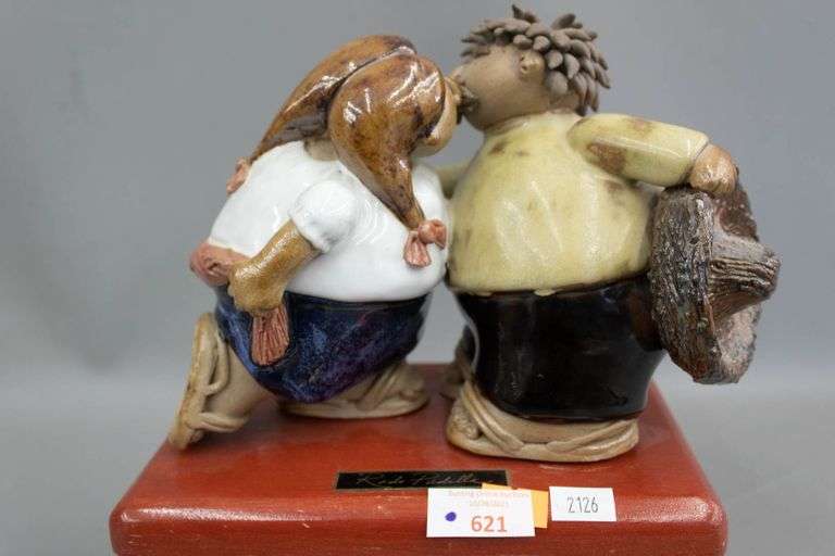 Rodo Padilla Vintage Mexican Folk Art Kissing Couple Pottery Sculpture ...