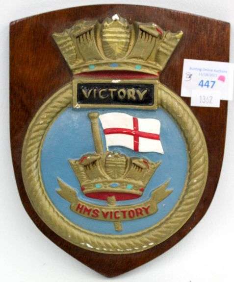 Wall Plaque commemorating the HMS Victory - Bunting Online Auctions