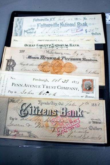 Antique Checks in a photo page protector most Late 1800s for Specialist ...