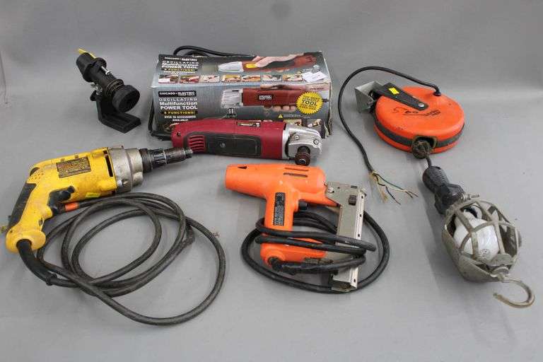 Power tool collection, includes Black & Decker electric brad nailer ...