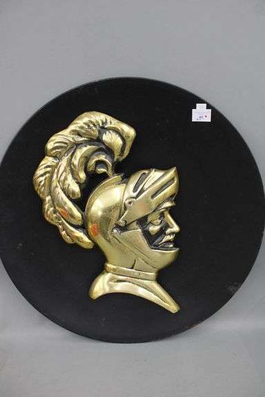 Vintage Medieval Knight metal wall décor, 24" diameter. - Bunting ...