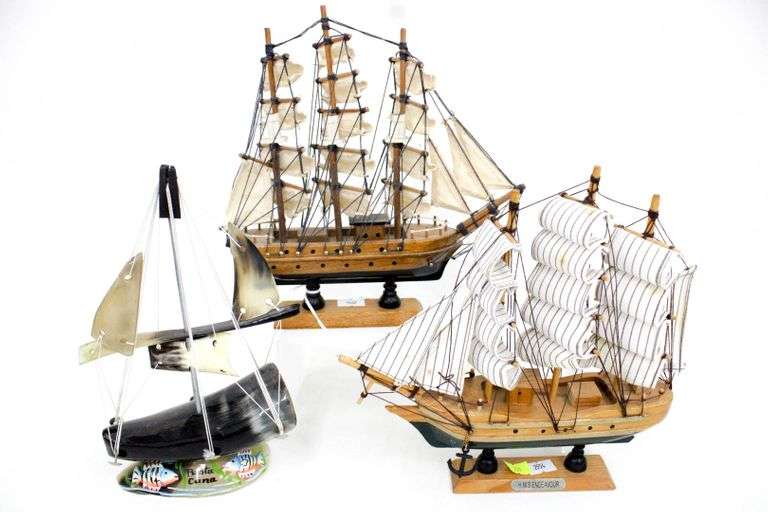 Model ship collection includes - HMS Endeavor Wooden Model - and - HMS ...