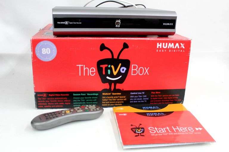 Humax TiVo Box with cables and remote and directions in original box ...