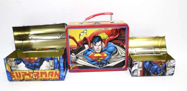 Superman Lunch Boxes - Vintage and Midcentury Modern - three pieces ...