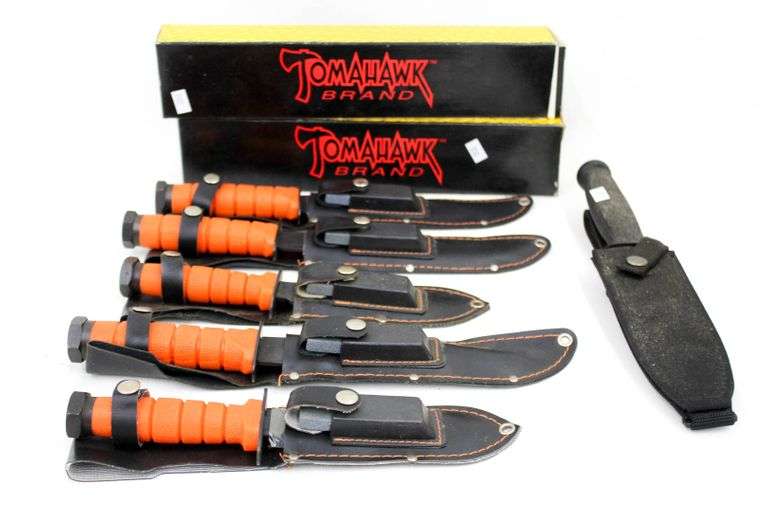 Tomahawk brand survival knives with sheaths. - Bunting Online Auctions