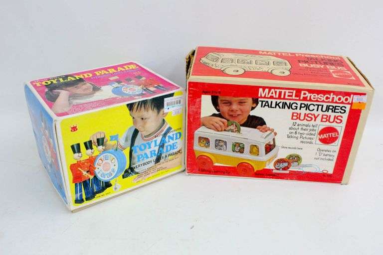 Vintage Mattel Preschool Talking Pictures Busy Bus - and - Toyland ...