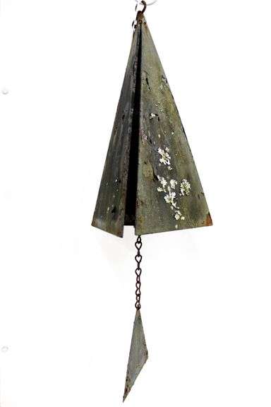 Vintage Large Heavy Joe Coniff Style Three-Note Iron Triangle Wind Bell ...