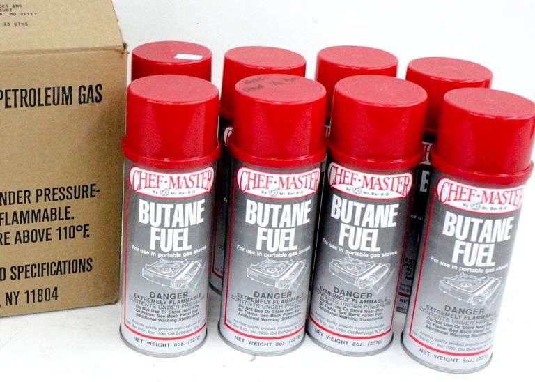 Chef Master butane fuel (note: used for 1/2 hour). Description courtesy ...