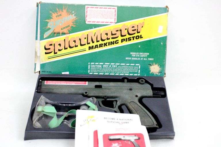 Vintage Splatmaster Paintball Marking Pistol Survival Game CO2 Made in ...