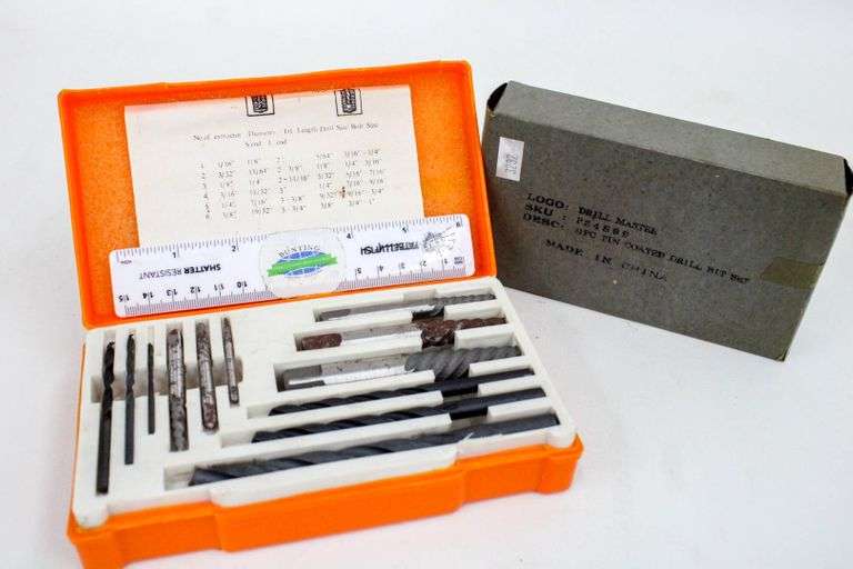 Drill Master Screw Extractor Set in case - and - Drill Master Coated ...