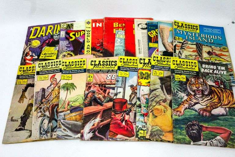 Comic Book Collection. Items include Daring Adventures No.9 ...