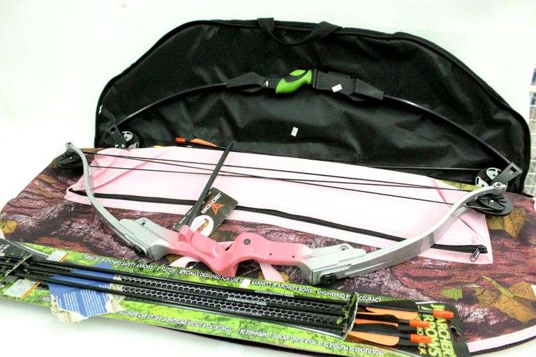 Youth Archer Sets-Girl Power Bow and Arrow Set in Urban Pink Bow Case ...