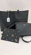 Kate Spade label black tote bag (15"x11") -and- shoulder bag (10"x7 ...