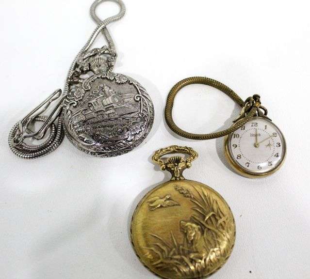 Vintage Louis Gold Tone Stainless Mechanical Pocket Watch 014739 ...