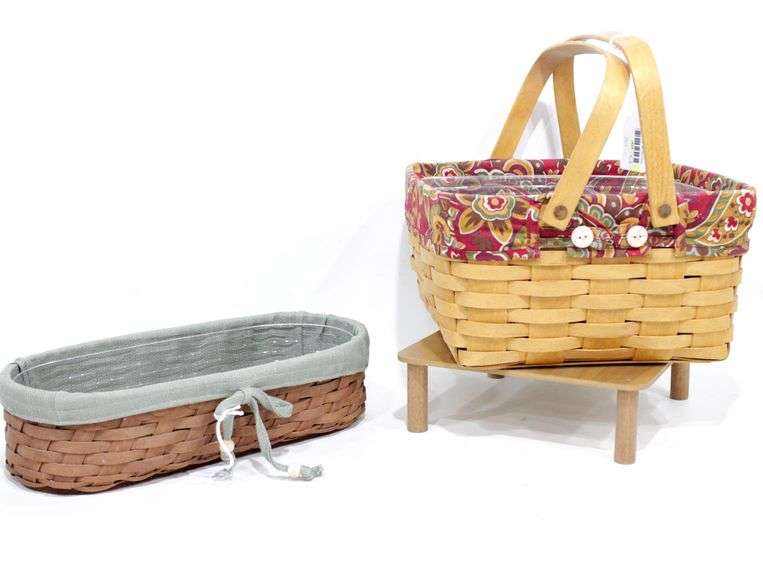 Longaberger Baskets with Liners and One with Pie Table - Bunting Online ...