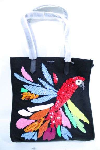 Kate Spade Bag , Parrot Embellished , Extra Long North South Tote ...