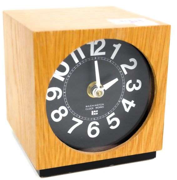 Rare Vintage 1970s "Washington Clock Works" Cube Clock - Working ...