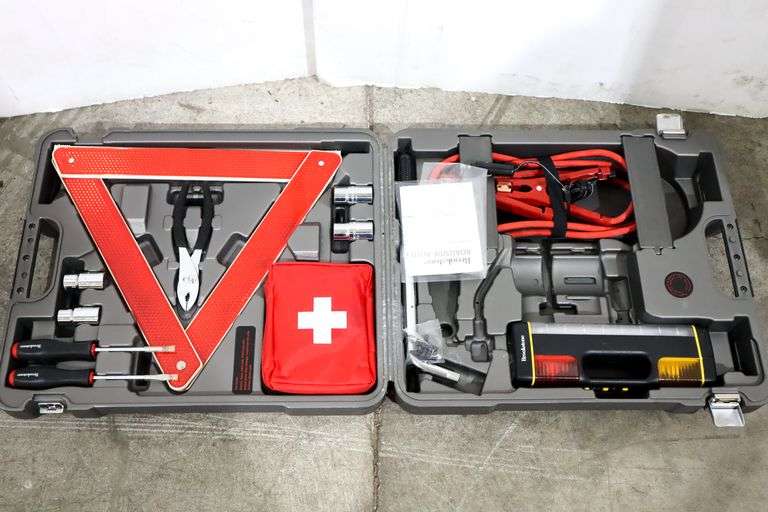Brookstone Roadside Auto Emergency Kit Bunting Online Auctions