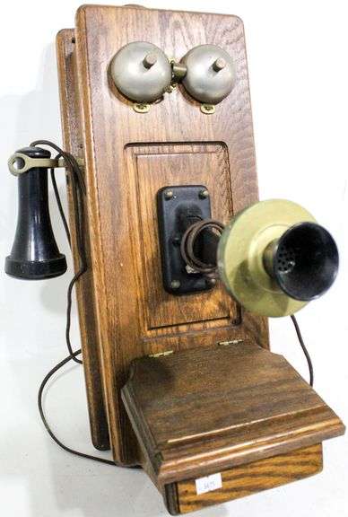 Dakota Woodworks Reproduction Early 1900s Antique Wall Phone with Touch ...