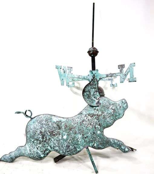 Burnished Copper Pig Weather Vane - Bunting Online Auctions