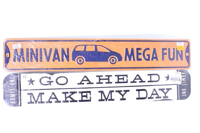 Road Signs: Mini Van Mega Fun - and - Go Ahead Make My Dat - Bunting ...