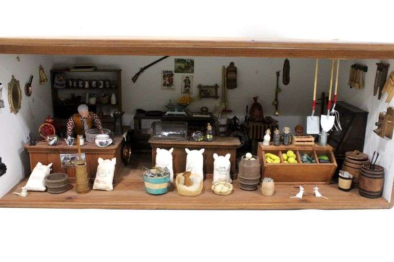 Unique Diorama Art Displayed in a Wooden Box-General Store Diorama with ...