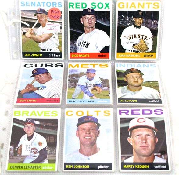 1964 Topps Baseball Trading Card Collection-Don Zimmer, Dick Radatz ...