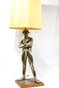 St Marceaux Harlequin Figural Lamp 1950s era. Original Shade. After the ...