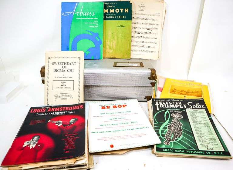 Vintage Sheet Music - Louis Armstrong, Be-Bop, Arban's Trumpet, and More - Bunting Online Auctions