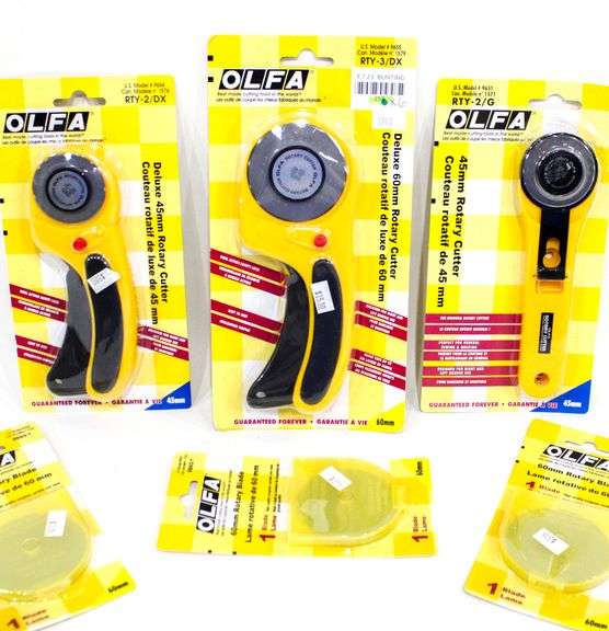OLFA Ergonomic and Straight Handle Rotary Cutters and Replacement ...