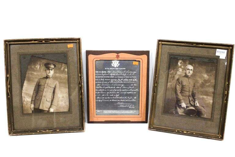 Vintage February 1919 US Army Discharge Papers and Commemorative ...