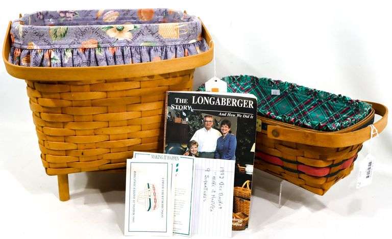 Longaberger Baskets with Liners - and - "The Longaberger Story and How ...