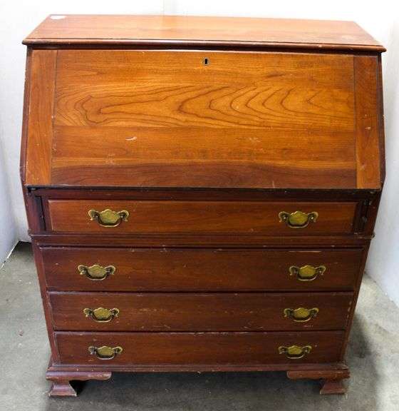 Drop-Front Slant Top Desk Chest - 36 x 18 x 43 - Bunting Online Auctions