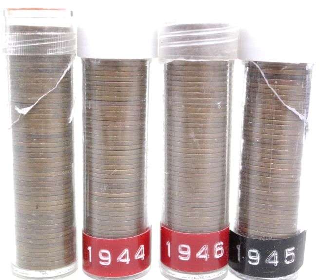 Wheat pennies , Copper Cents , All Philadelphia mint , 1942 "P" , 1944 ...