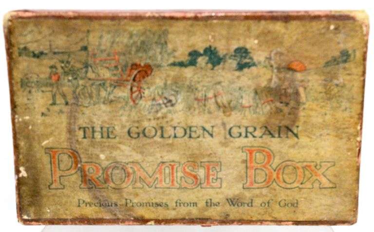 Antique "The Golden Grain Promise Box". Precious Promises from the Word ...