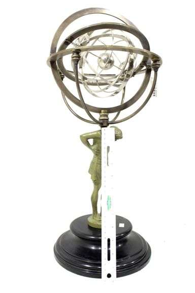 Armillary Sphere on Standing Atlas Figural Base - Museum Reproduction ...