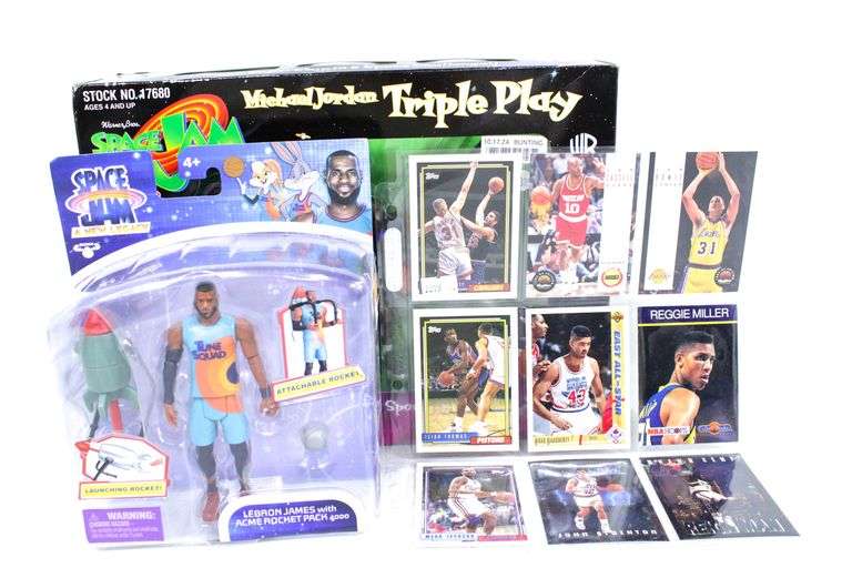 Michael Jordan Triple Play - and - Lebron James with Acme Rocket Patch ...