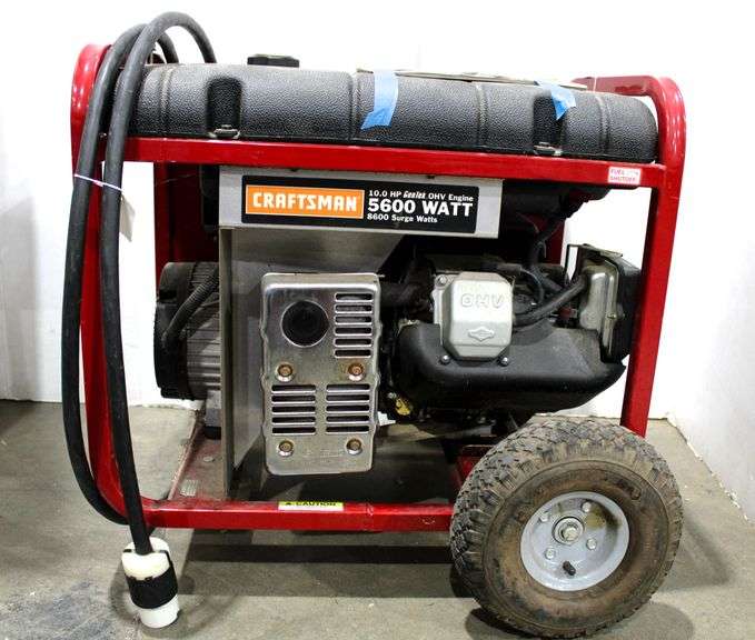Craftsman 5600 Watt Generator - Consignor Contributes Runs & Works ...