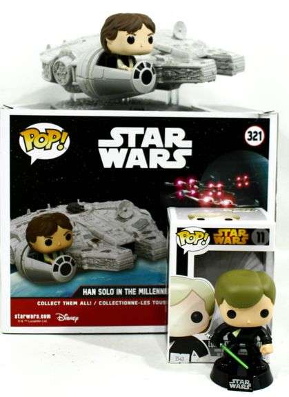 Star Wars Pop! 321 Han Solo in the Millennium Falcon - and - Star Wars ...