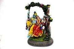 Hindu Art and Textiles Collection: Radha Krishna on Swing by Julan ...