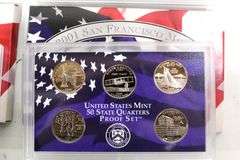 Clad Proof Edition Uncirculated State Quarter sets , US 1999 - 2009. 11 ...