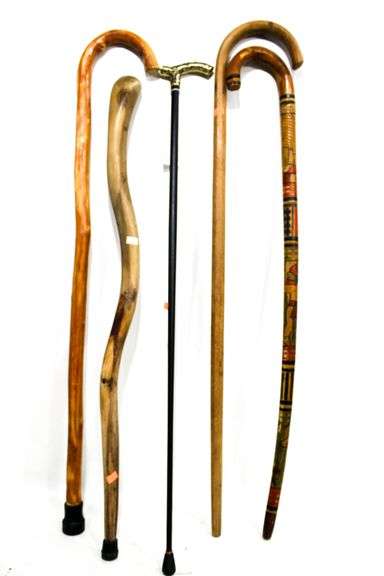 Primitive Art Hand Crafted Walking Sticks - and - "Bridges" Brass Grip ...