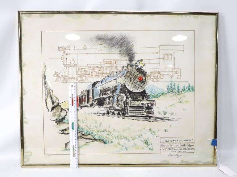 Signed and Numbered 158/375 Original Litho "The Overland Express" by ...