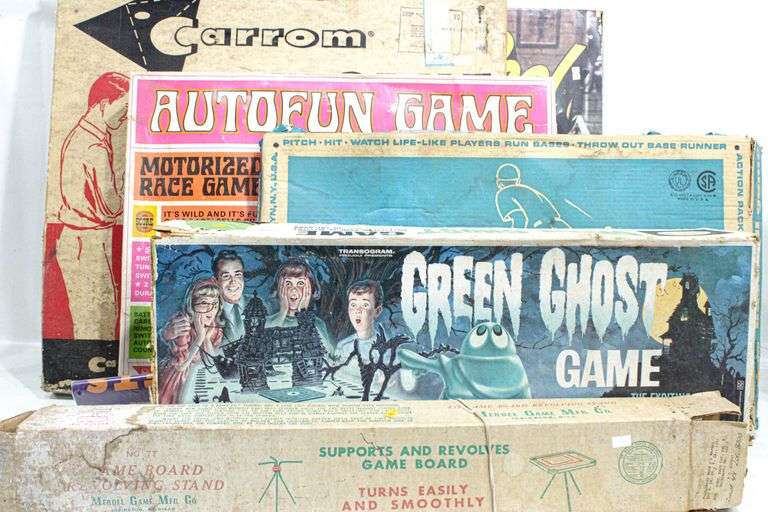 Vintage Games: Autofucolln Game, Green Ghost Game, Carrom Game Board ...