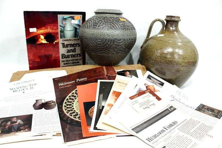 Signed and Dated 1991 Vernon Owens, Jugtown Ware Pottery - and - Signed ...