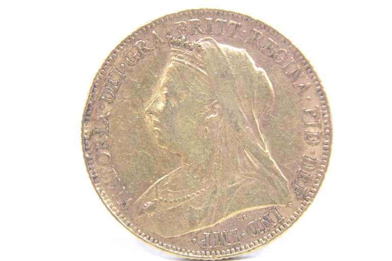 1899 British Gold Sovereign , " Old Veiled Head " , Struck when ...