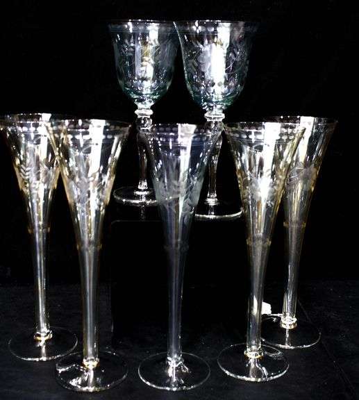 Royal Danube Antique Glass Crystal Stemware Made in Romania - Mark not ...