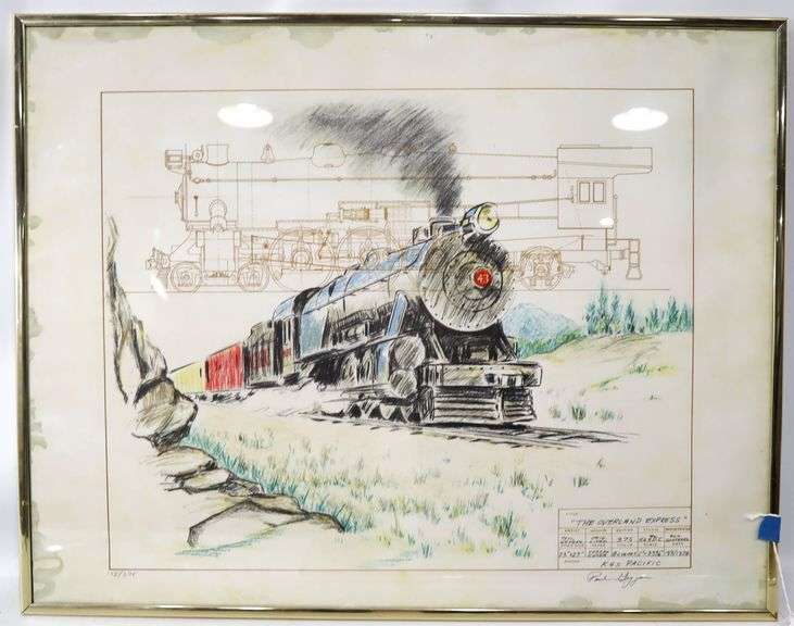 Signed and Numbered 158/375 Original Litho "The Overland Express" by ...